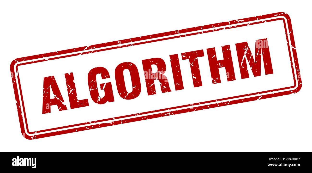 algorithm stamp. square grunge sign isolated on white background Stock Vector Image & Art - Alamy
