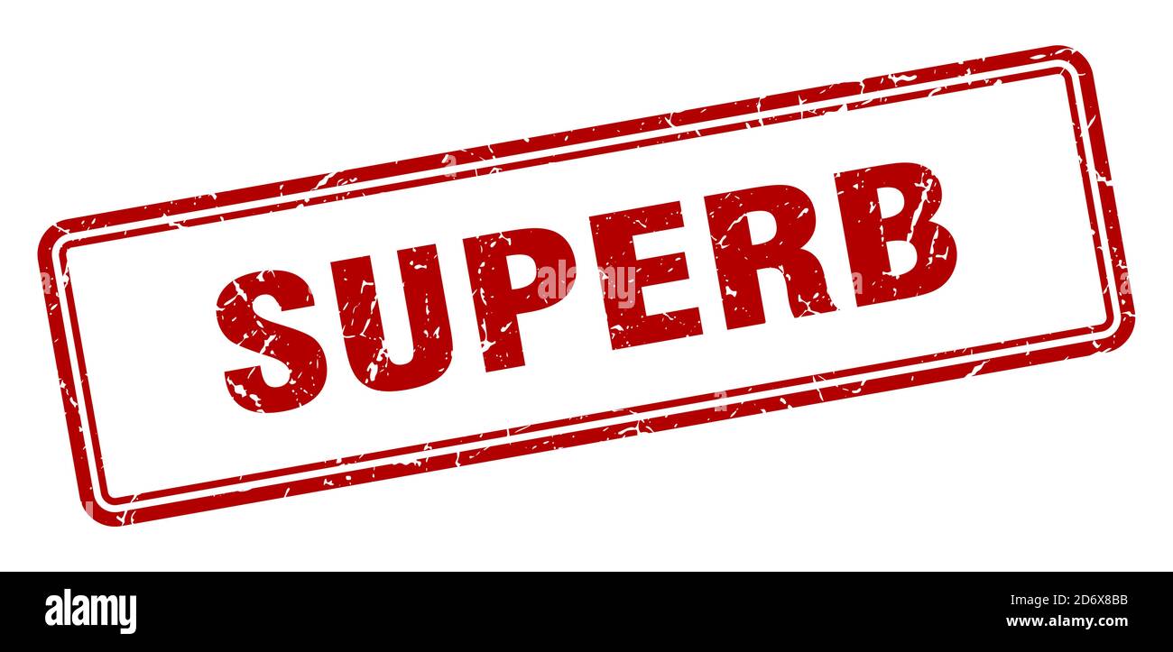 superb stamp. square grunge sign isolated on white background Stock Vector Image & Art - Alamy