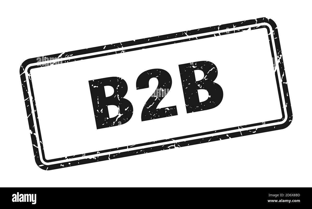 b2b stamp. square grunge sign isolated on white background Stock Vector ...