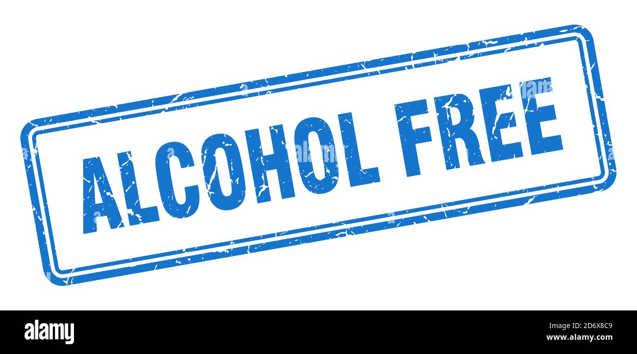 alcohol free stamp. square grunge sign isolated on white background ...