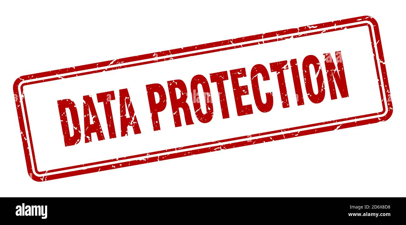 data protection stamp. square grunge sign isolated on white background ...