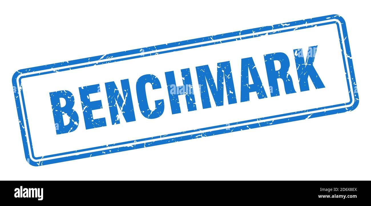 benchmark stamp. square grunge sign isolated on white background Stock ...