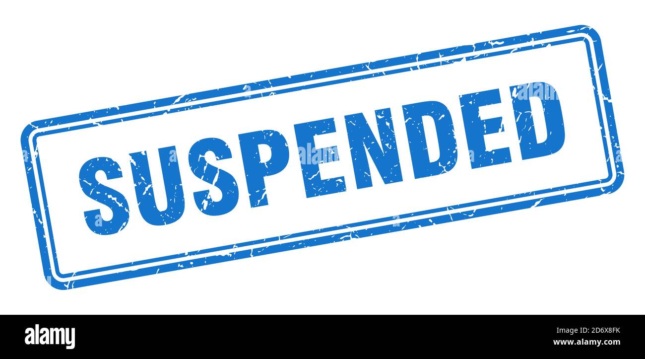 suspended stamp. square grunge sign isolated on white background Stock ...