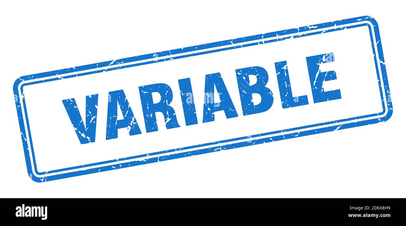 variable stamp. square grunge sign isolated on white background Stock ...