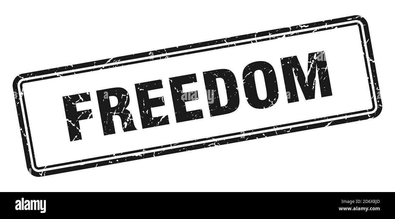freedom stamp. square grunge sign isolated on white background Stock ...