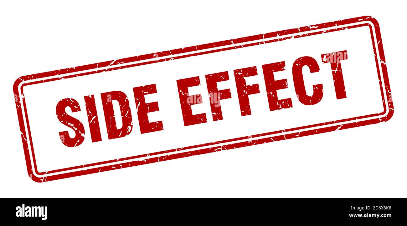 side effect stamp. square grunge sign isolated on white background ...