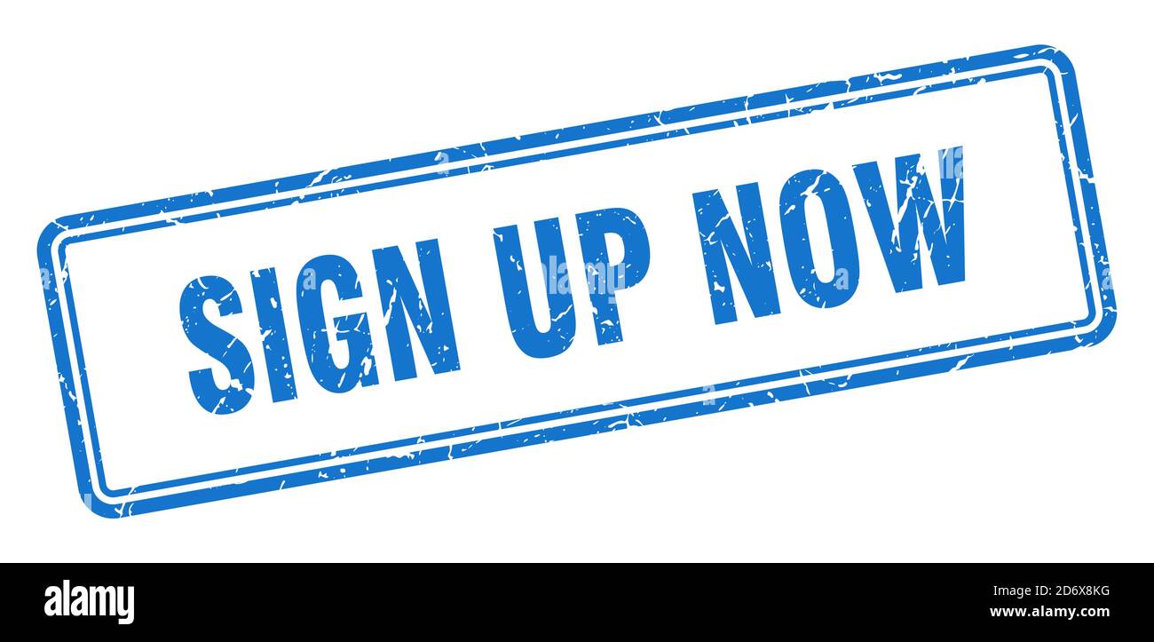 sign up now stamp. square grunge sign isolated on white background ...