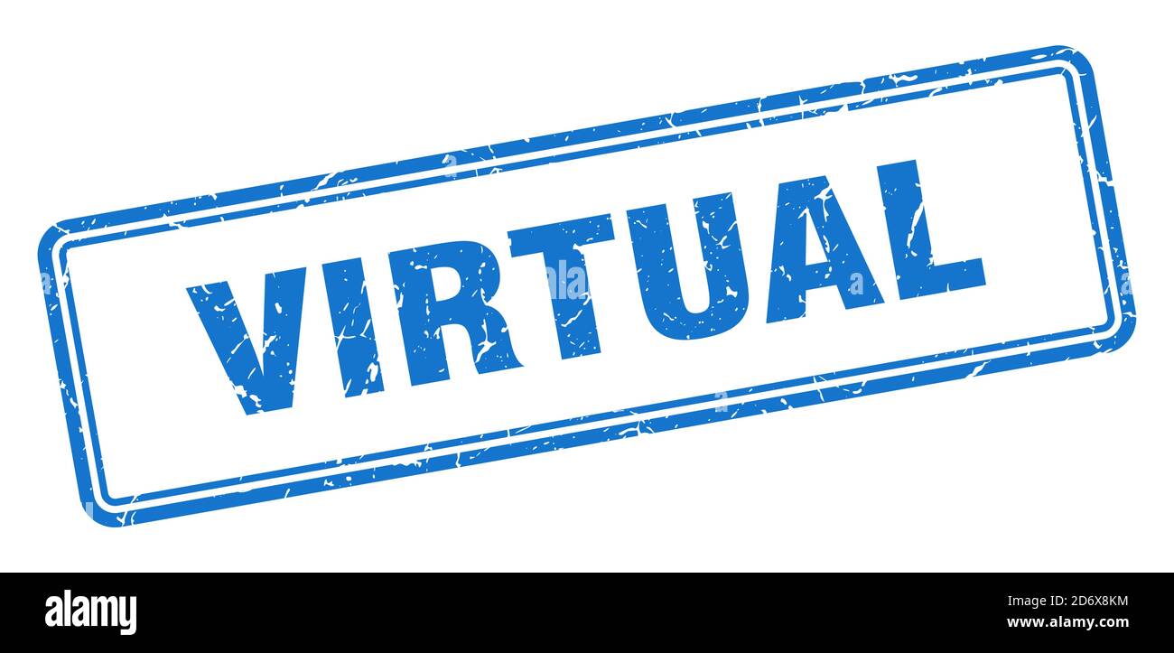 virtual stamp. square grunge sign isolated on white background Stock Vector Image & Art - Alamy