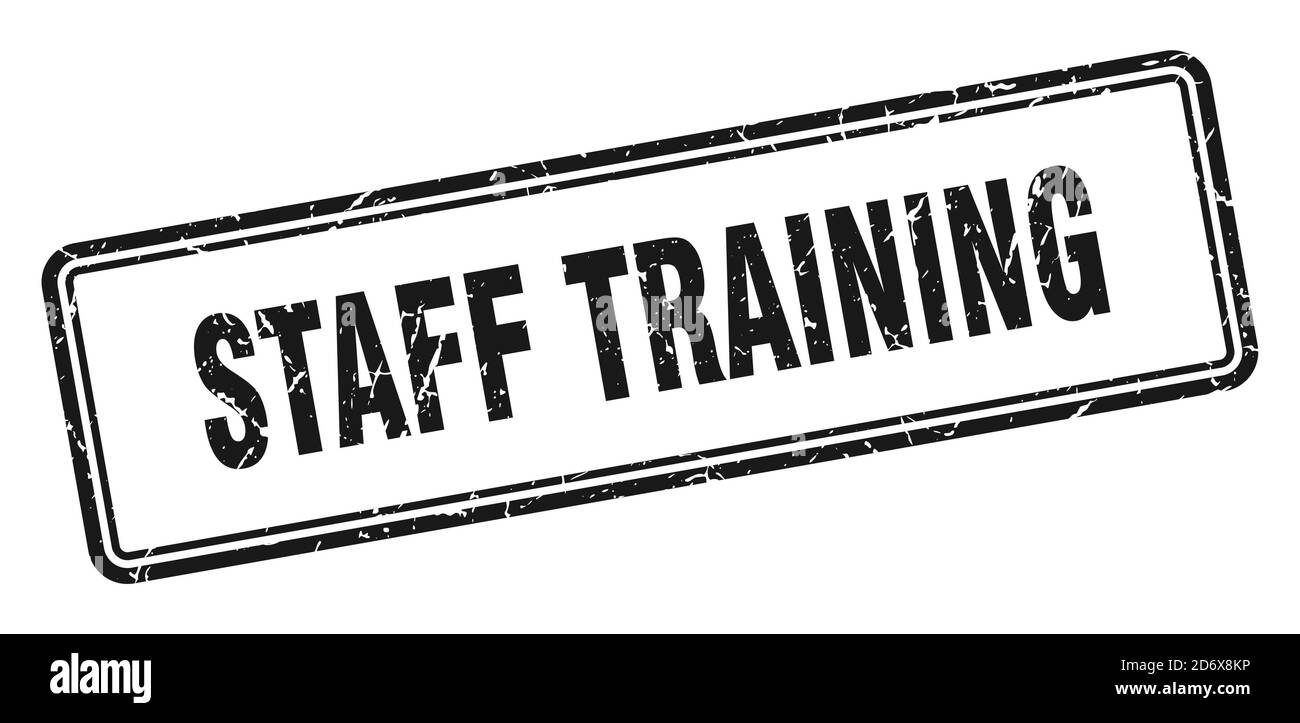 staff training stamp. square grunge sign isolated on white background ...