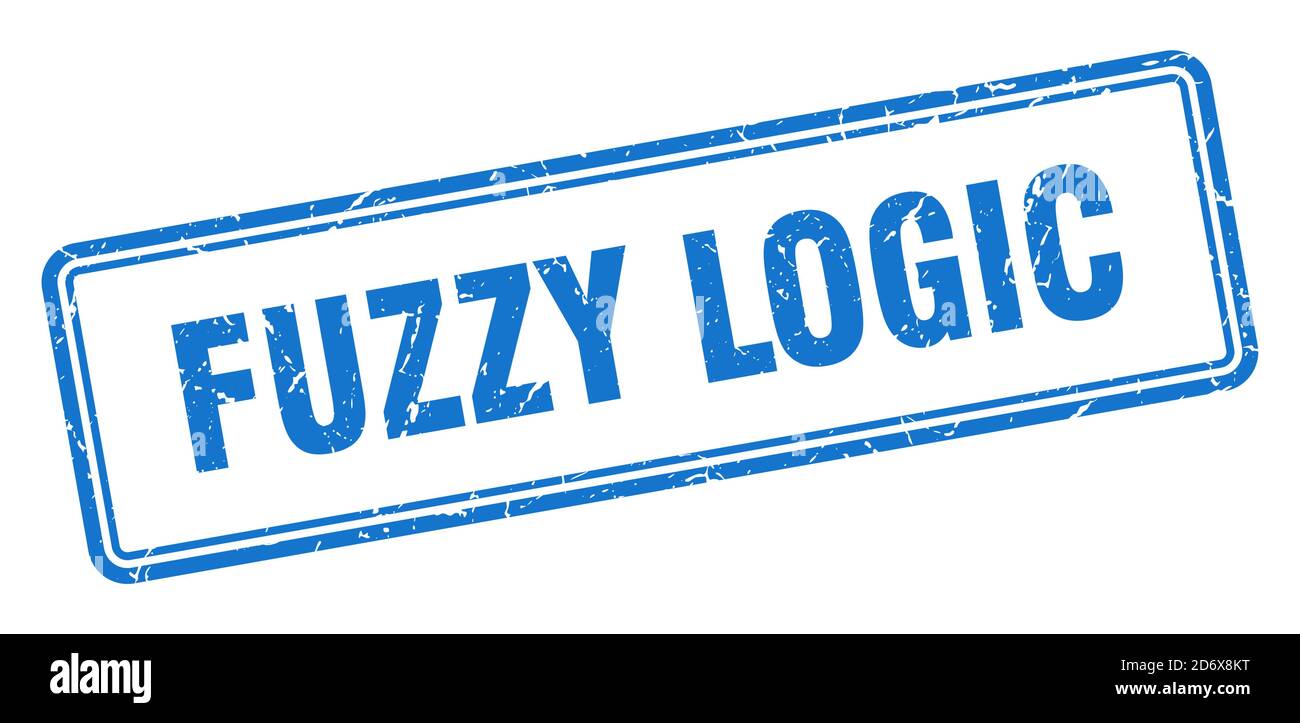 fuzzy logic stamp. square grunge sign isolated on white background ...