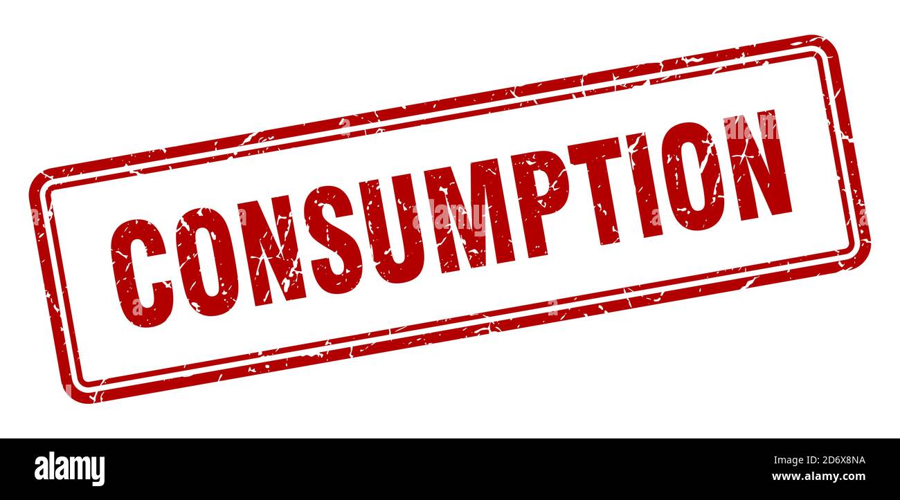 consumption stamp. square grunge sign isolated on white background ...