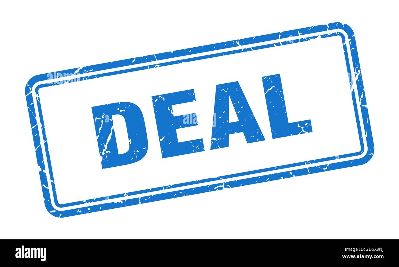 deal stamp. square grunge sign isolated on white background Stock ...