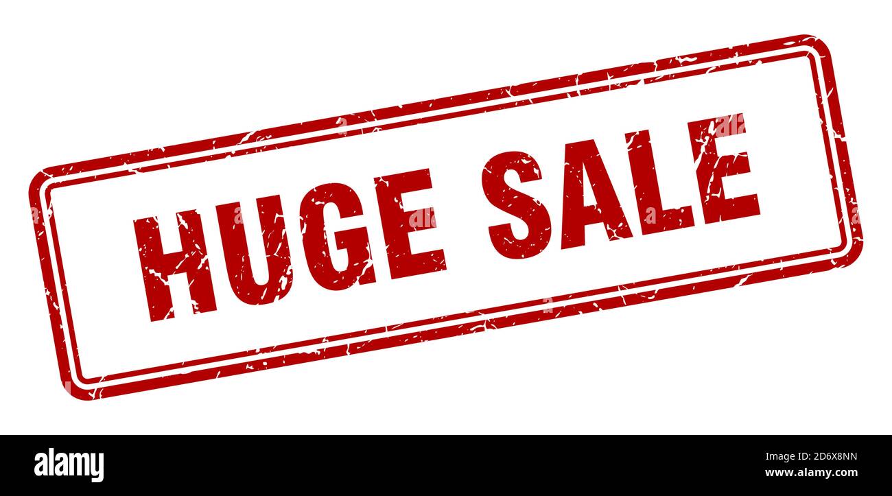 huge sale stamp. square grunge sign isolated on white background Stock ...