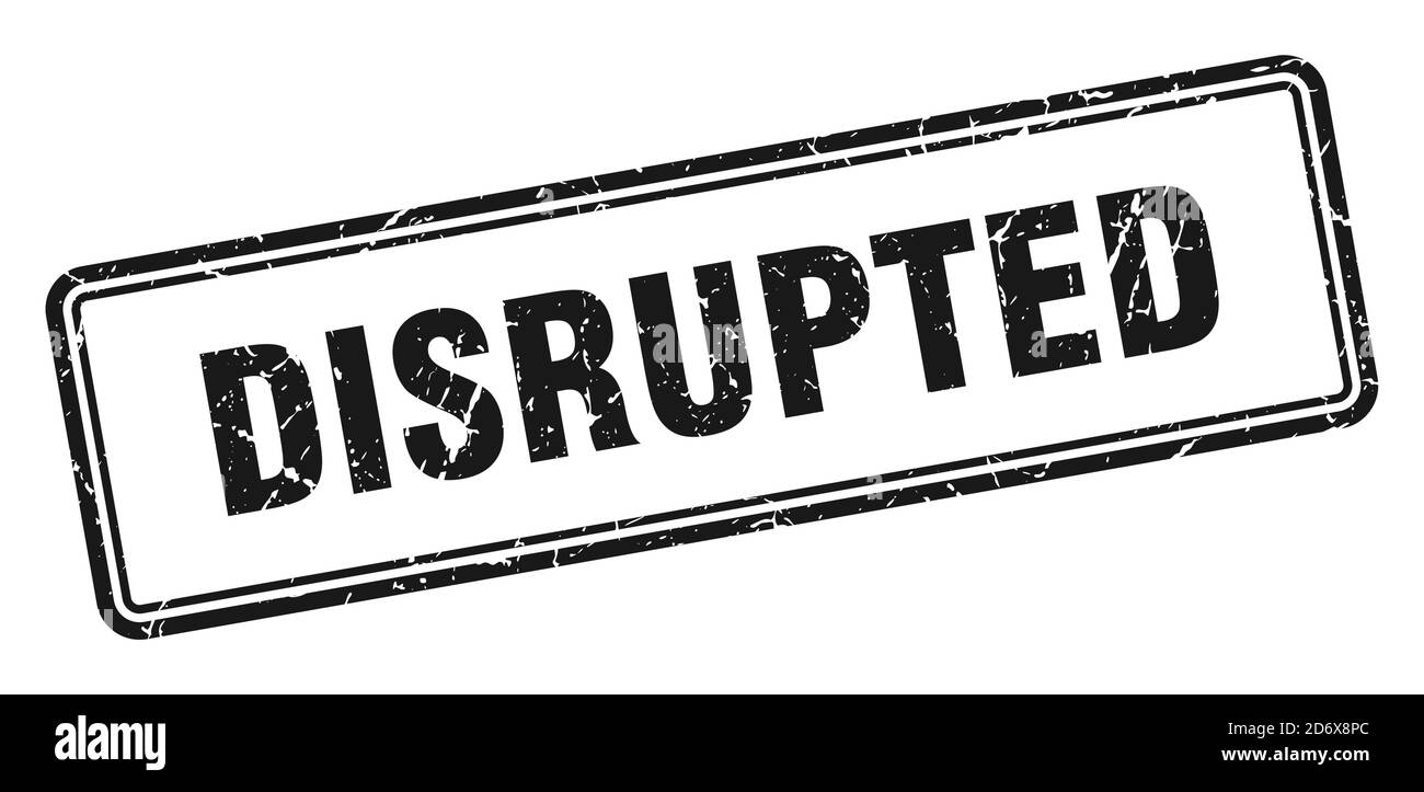 disrupted stamp. square grunge sign isolated on white background Stock ...