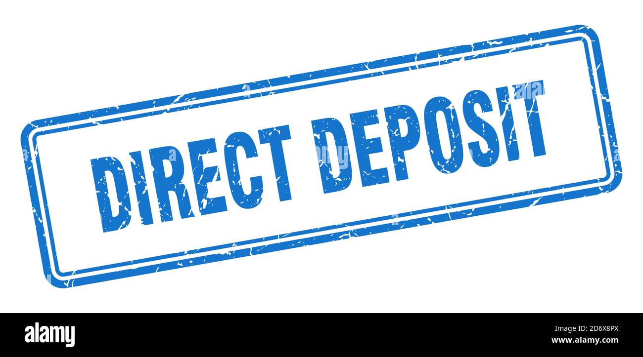 direct deposit stamp. square grunge sign isolated on white background ...