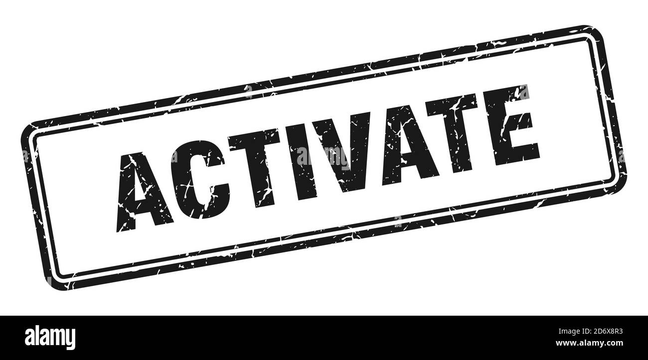 activate stamp. square grunge sign isolated on white background Stock ...