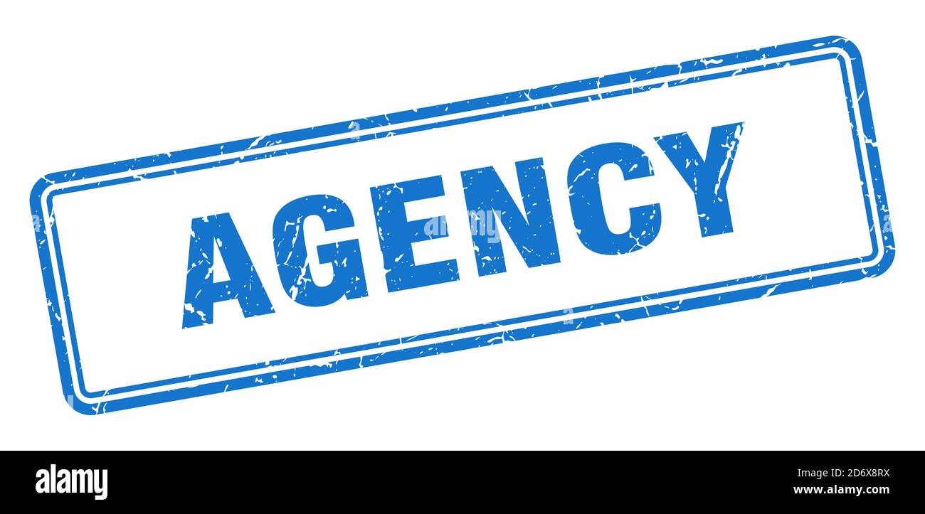 agency stamp. square grunge sign isolated on white background Stock Vector Image & Art - Alamy