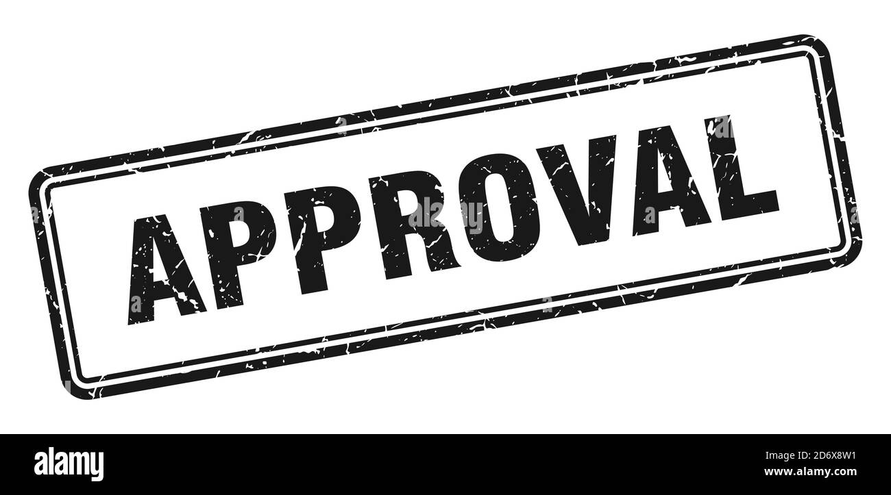 approval stamp. square grunge sign isolated on white background Stock ...