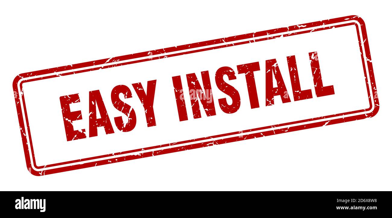 easy install stamp. square grunge sign isolated on white background ...