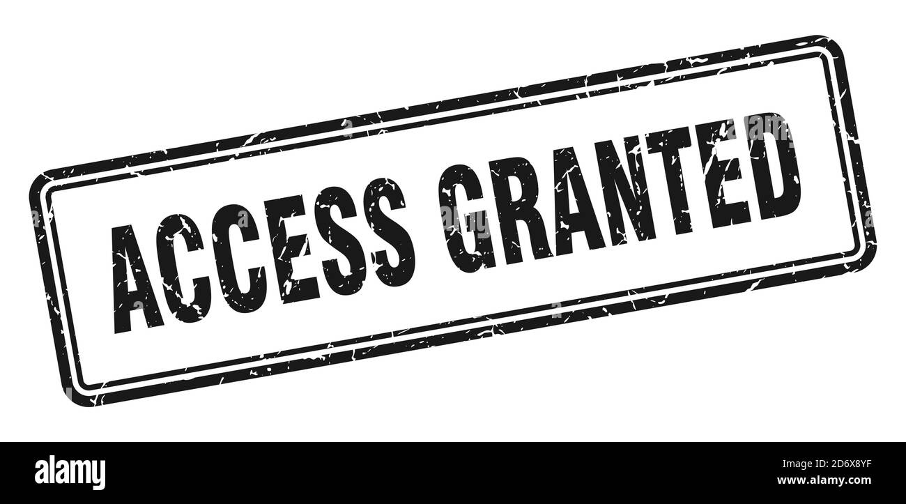 access granted stamp. square grunge sign isolated on white background ...
