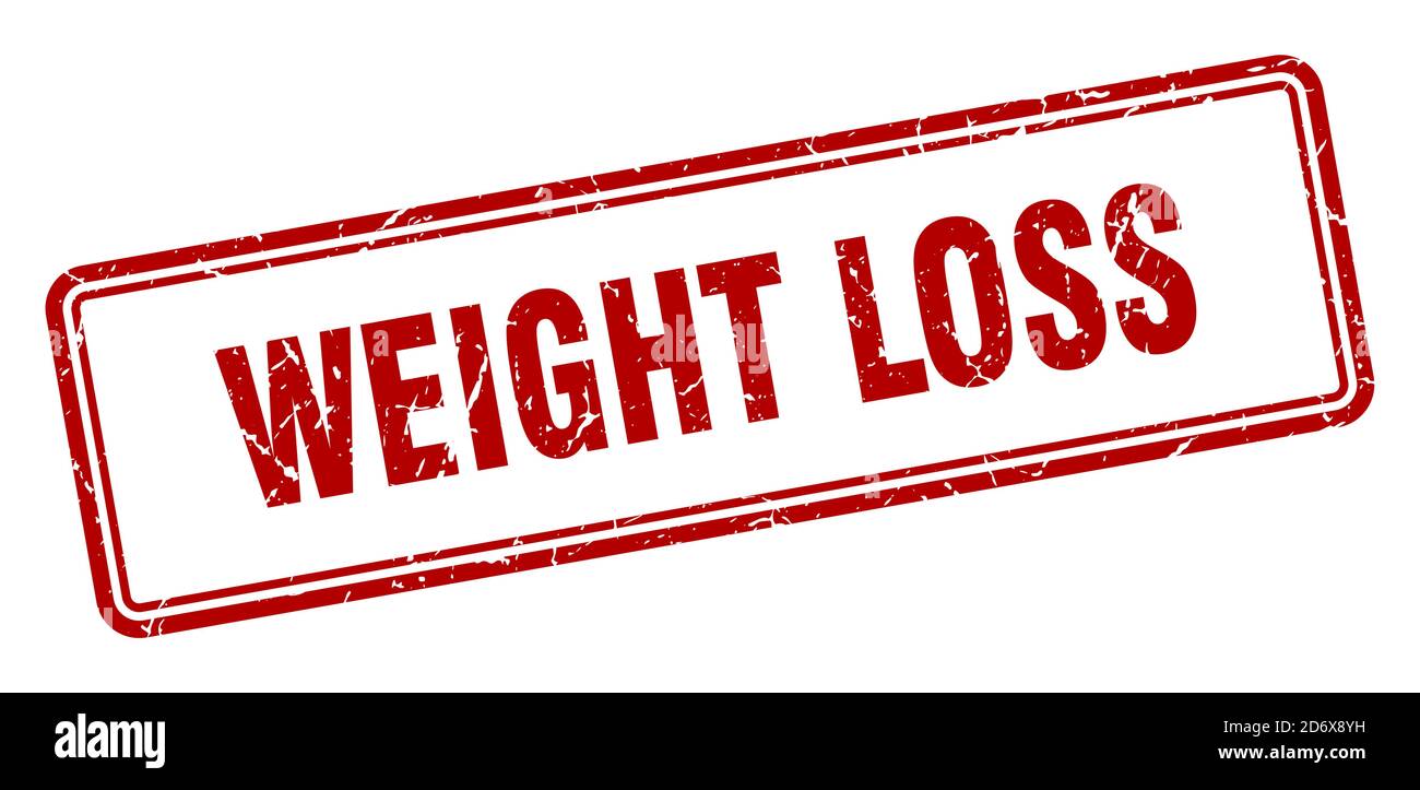 weight loss stamp. square grunge sign isolated on white background ...