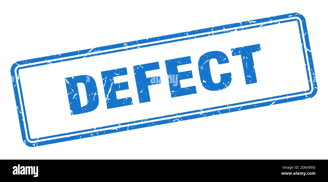 defect stamp. square grunge sign isolated on white background Stock ...