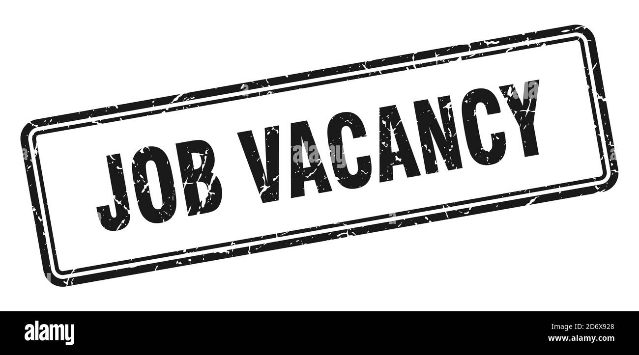 job vacancy stamp. square grunge sign isolated on white background ...