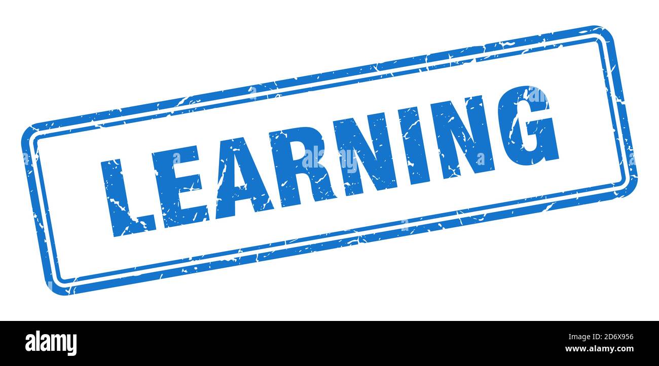 learning stamp. square grunge sign isolated on white background Stock ...