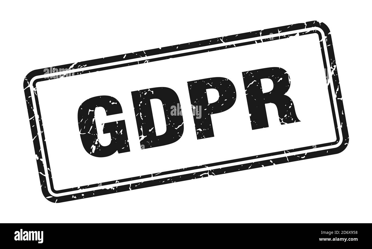 gdpr stamp. square grunge sign isolated on white background Stock ...