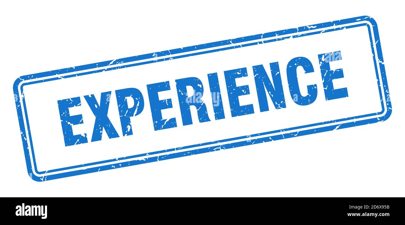 experience stamp. square grunge sign isolated on white background Stock ...