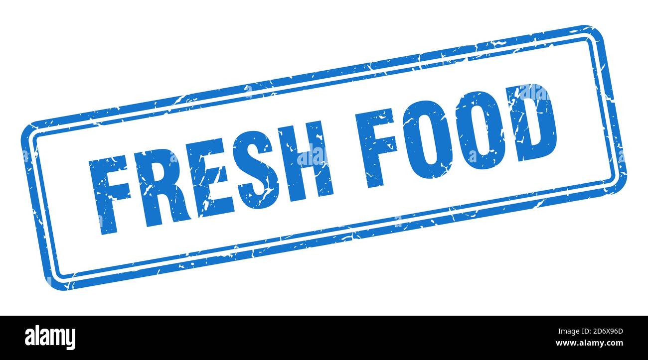 fresh food stamp. square grunge sign isolated on white background Stock ...