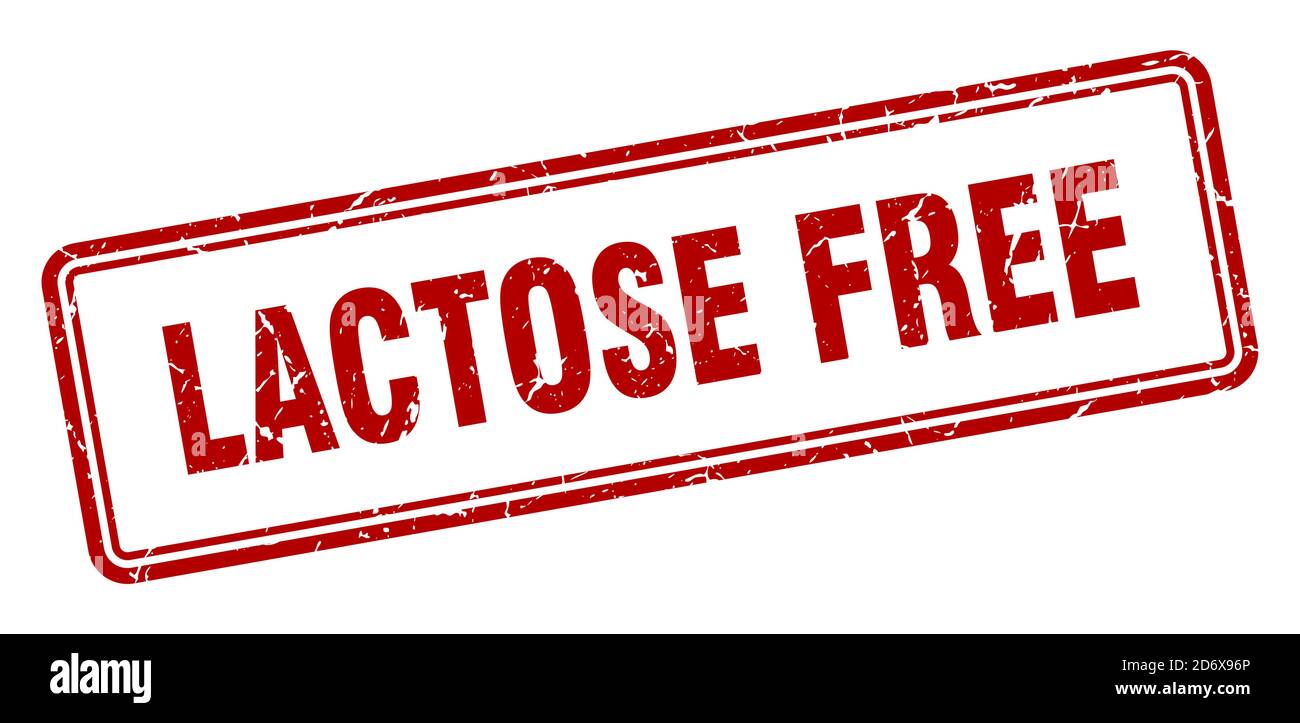 lactose free stamp. square grunge sign isolated on white background ...