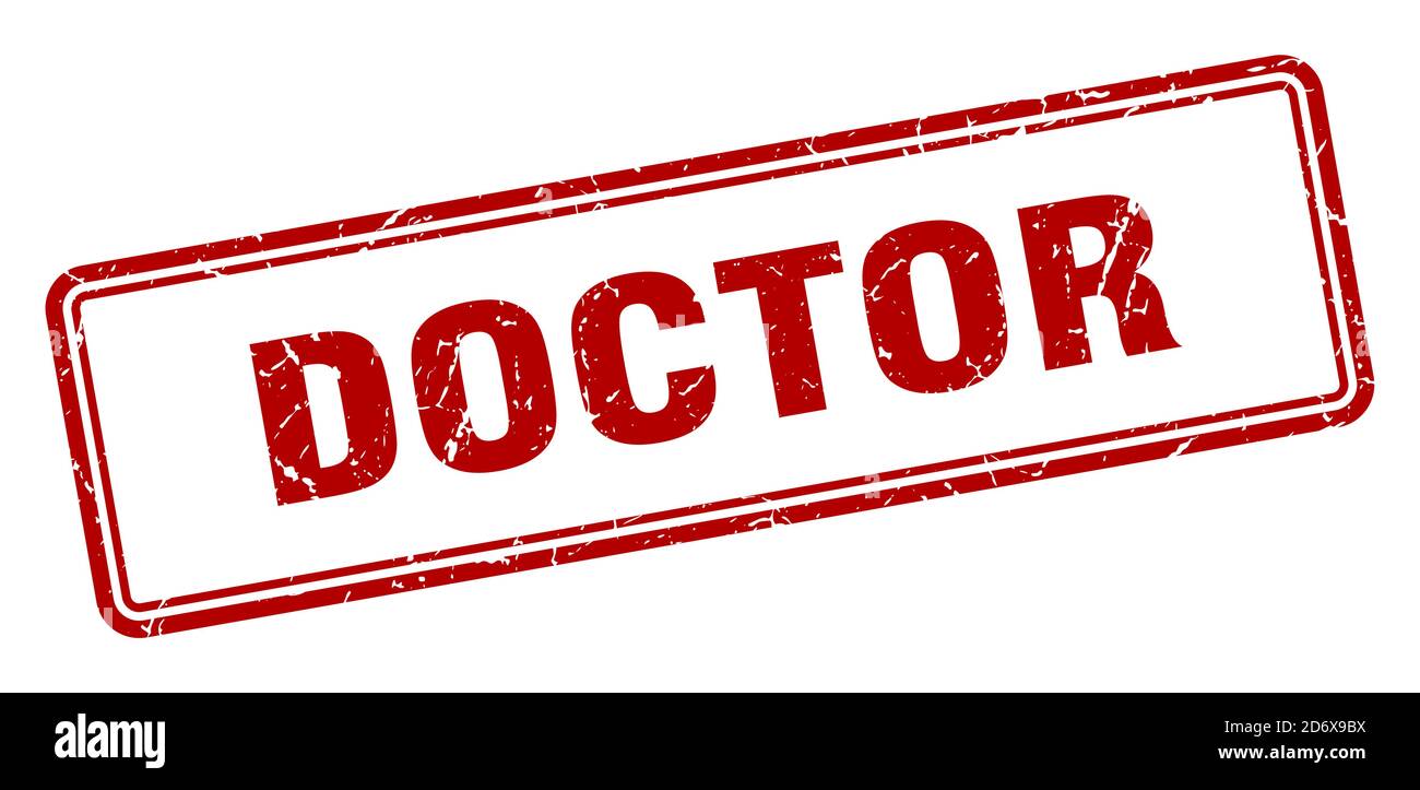doctor stamp. square grunge sign isolated on white background Stock ...