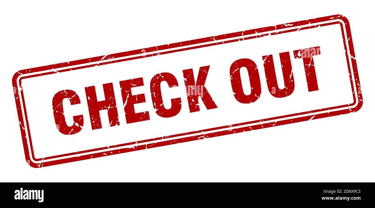 check out stamp. square grunge sign isolated on white background Stock ...