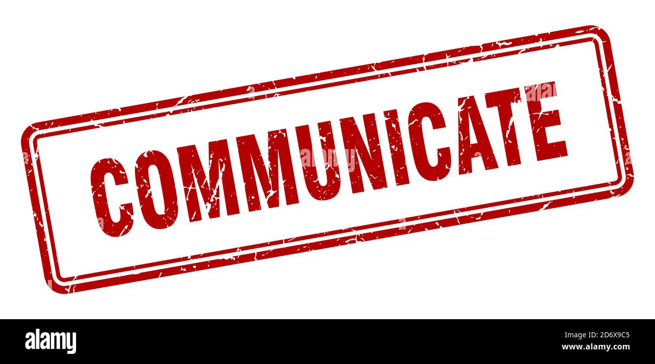 communicate stamp. square grunge sign isolated on white background Stock Vector Image & Art - Alamy