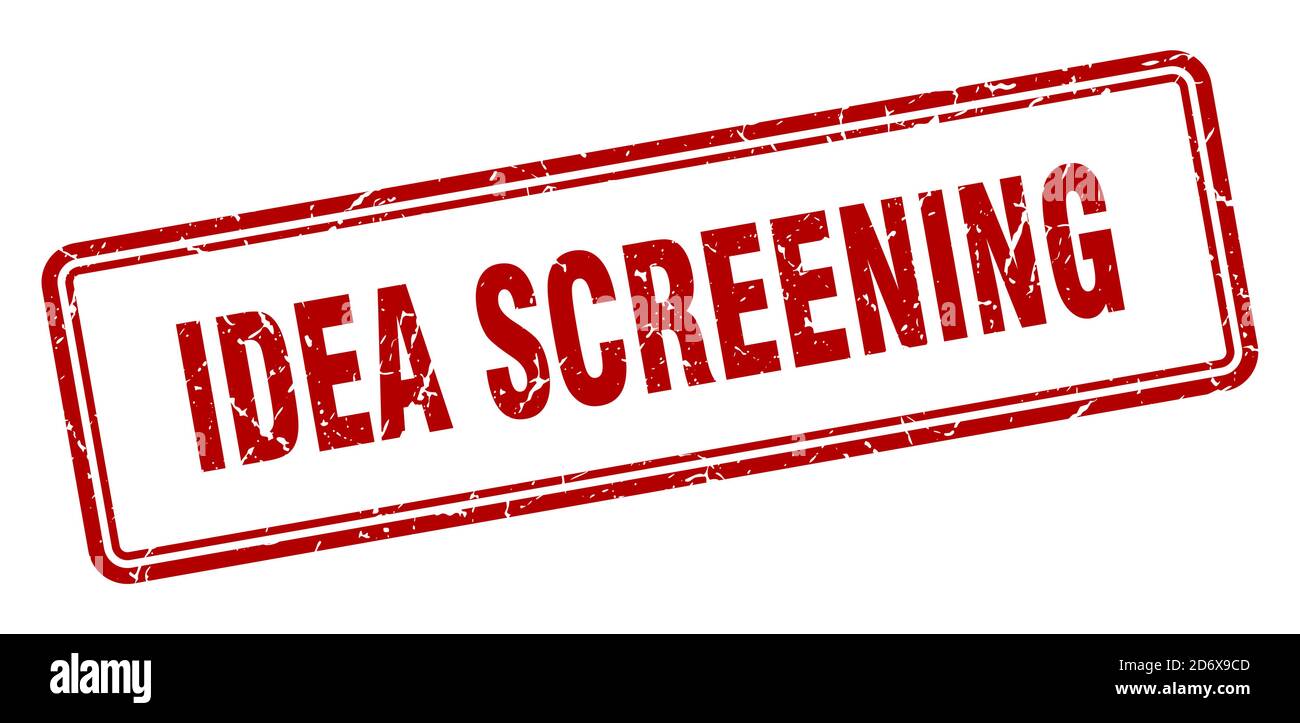 idea screening stamp. square grunge sign isolated on white background ...