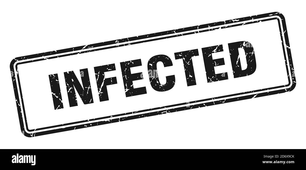 infected stamp. square grunge sign isolated on white background Stock Vector Image & Art - Alamy