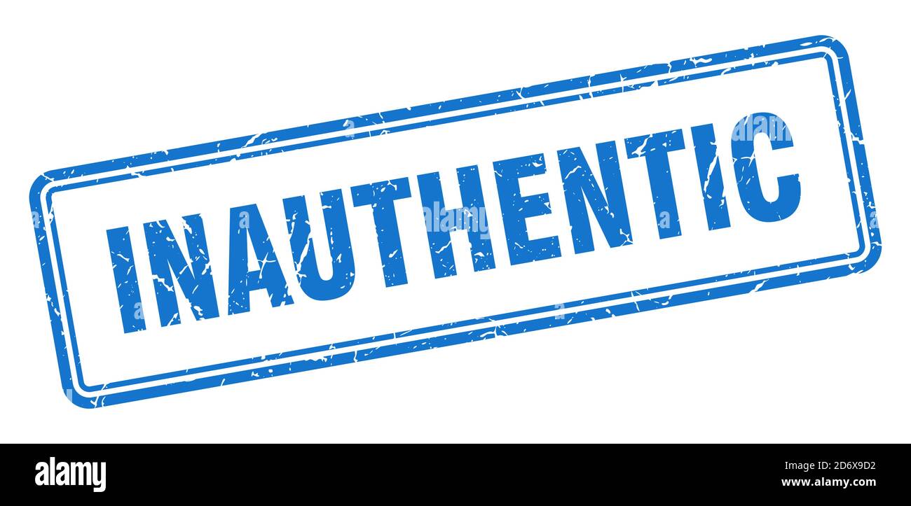inauthentic stamp. square grunge sign isolated on white background Stock Vector Image & Art - Alamy