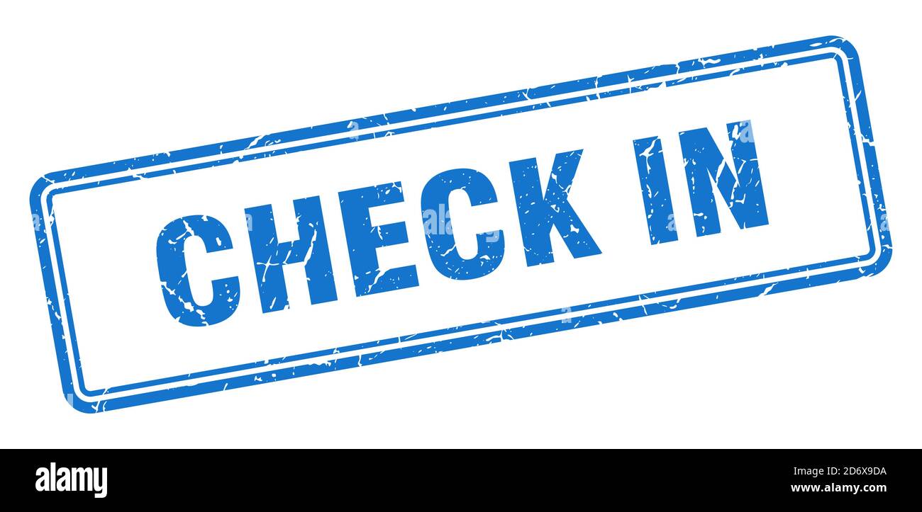 check in stamp. square grunge sign isolated on white background Stock Vector Image & Art - Alamy