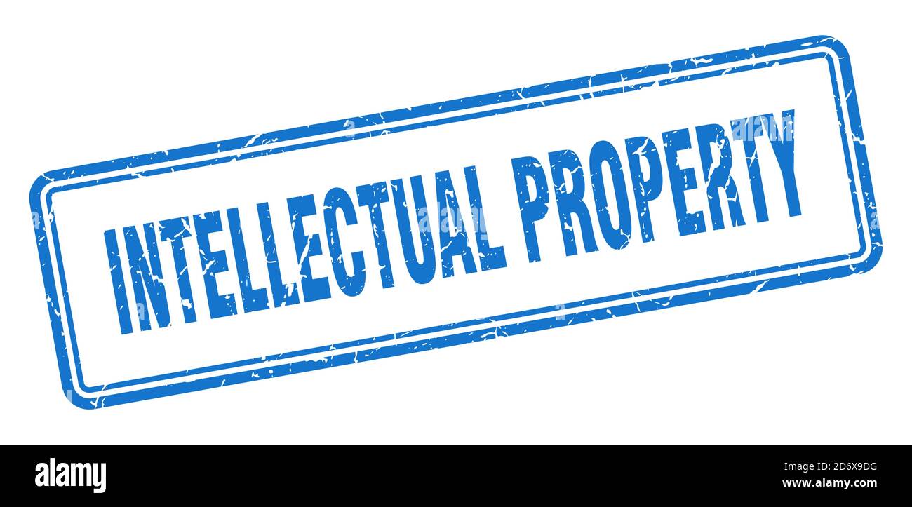 intellectual property stamp. square grunge sign isolated on white ...