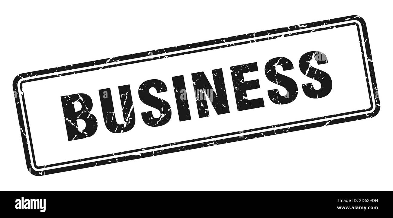 business stamp. square grunge sign isolated on white background Stock ...