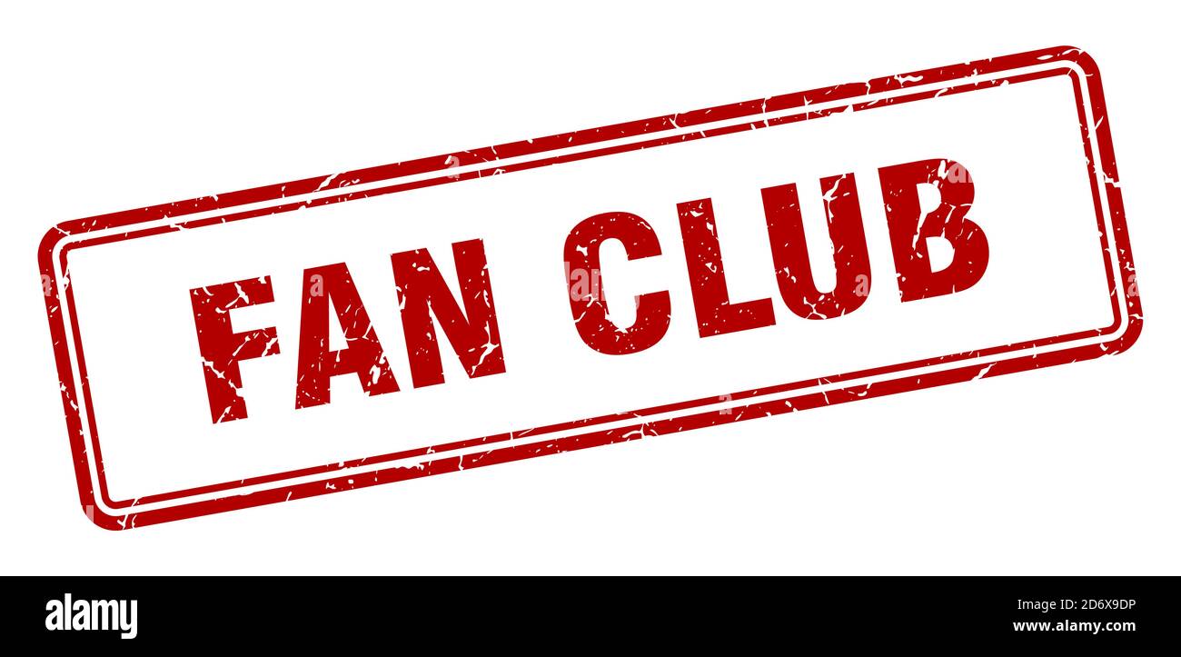 fan club stamp. square grunge sign isolated on white background Stock ...