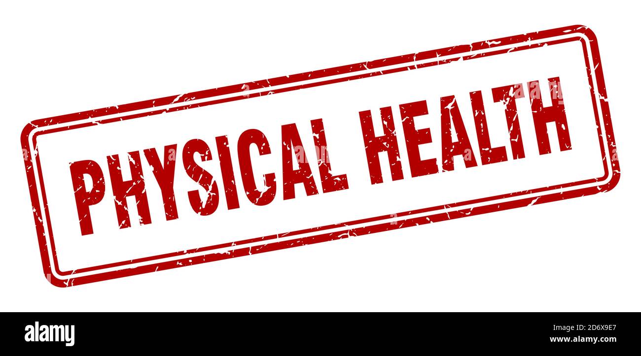 physical health stamp. square grunge sign isolated on white background ...