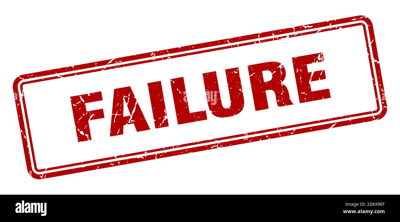 failure stamp. square grunge sign isolated on white background Stock ...