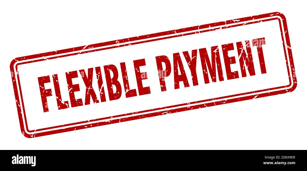 flexible payment stamp. square grunge sign isolated on white background ...