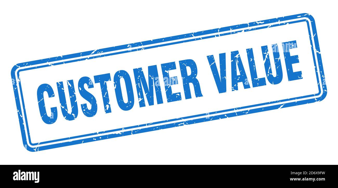 customer value stamp. square grunge sign isolated on white background ...