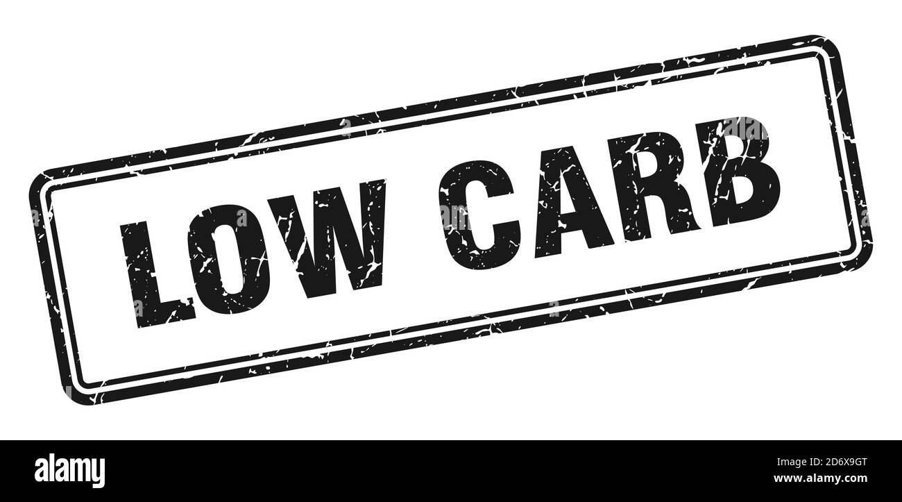 low carb stamp. square grunge sign isolated on white background Stock ...