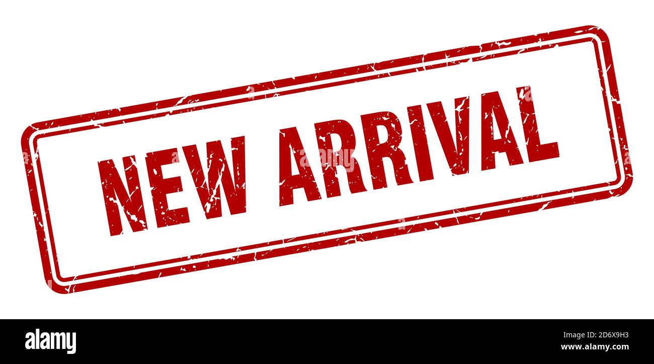 new arrival stamp. square grunge sign isolated on white background ...