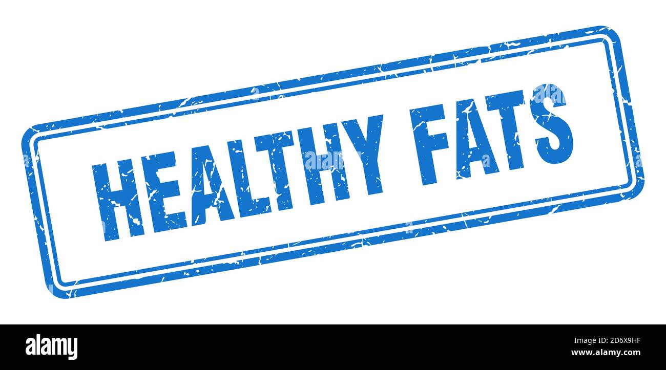 healthy fats stamp. square grunge sign isolated on white background ...