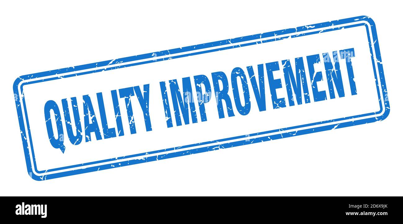 quality improvement stamp. square grunge sign isolated on white ...